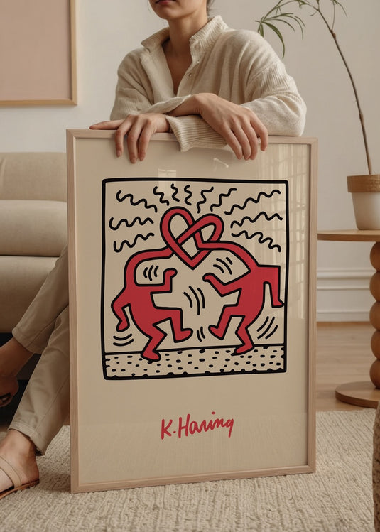 Keith Haring Poster – Love Dance – Pop Art Duvar Sanatı – Yaris Poster