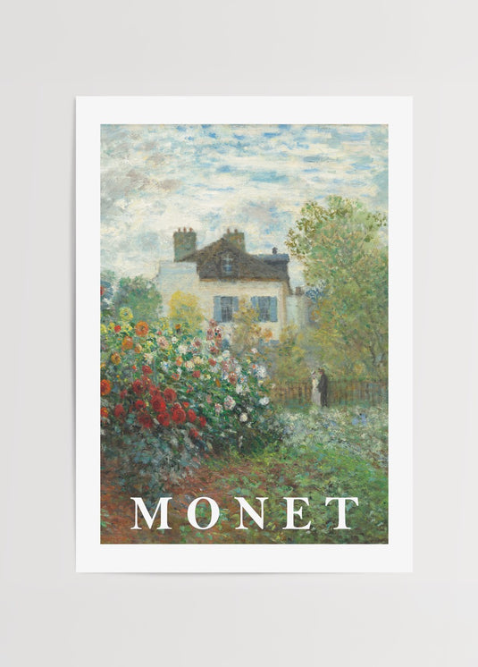 Claude Monet Poster – Bahçedeki Ev | Empresyonist Sanat – Yaris Poster
