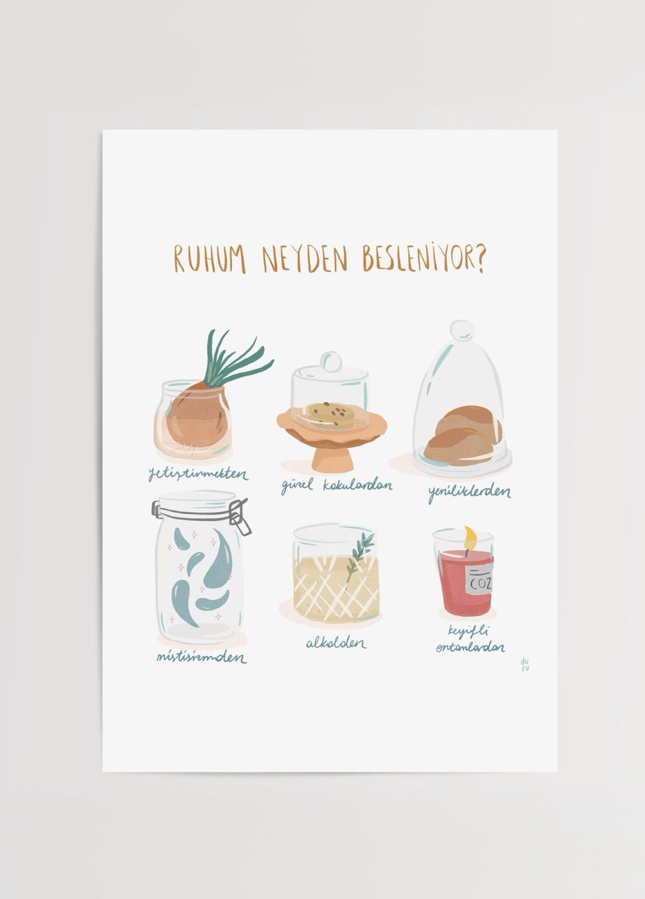 Ruh Besini Poster – Duru Ekşioğlu İllüstrasyon – Yaris Poster